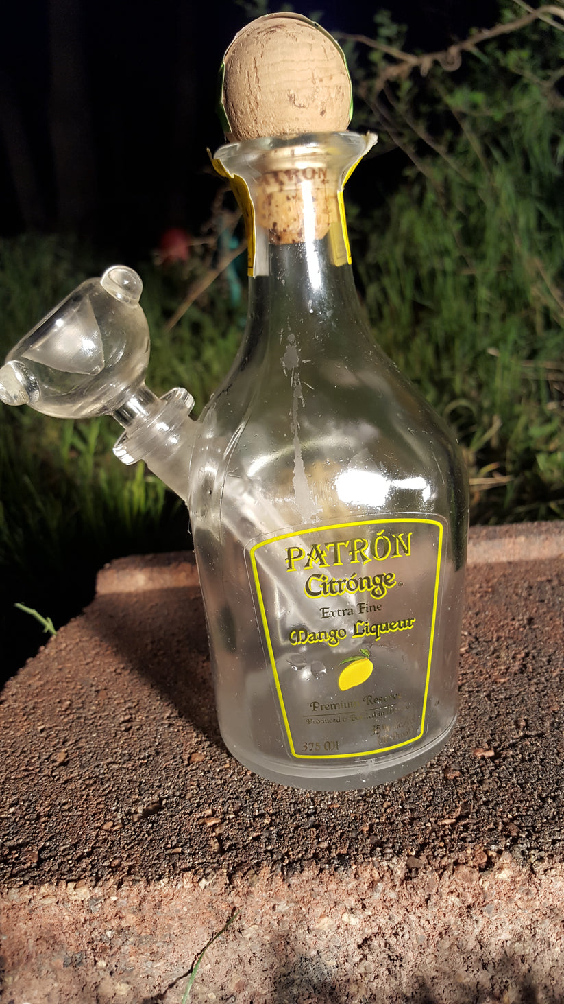 PATRON TEQUILA 375ml BOTTLE BONG – MILE HIGH BOTTLE BONGS