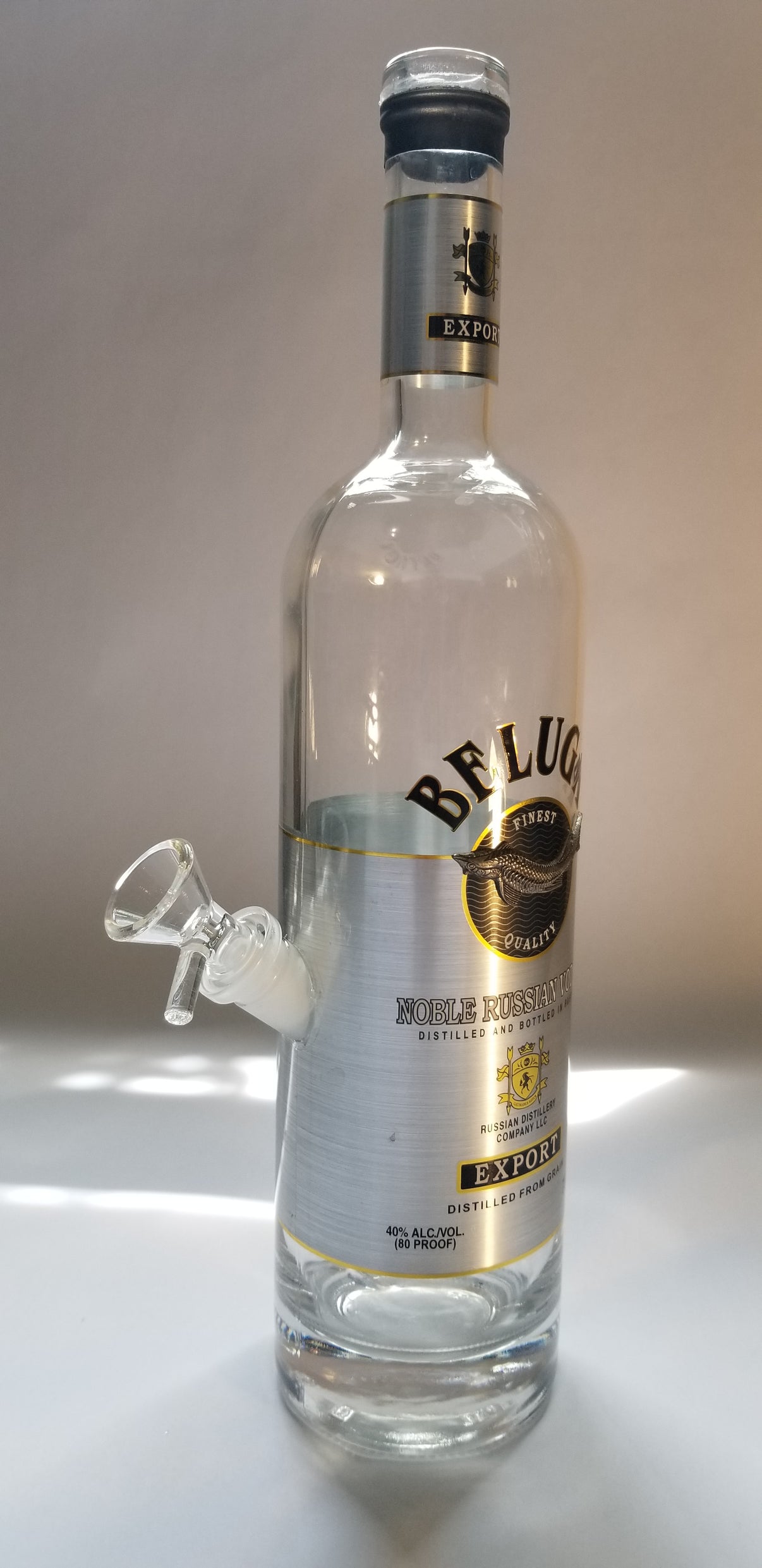 Beluga Noble Russian Vodka Bong. – MILE HIGH BOTTLE BONGS
